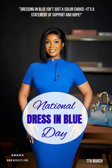 Illustrative Black Background Maximalist National Dress In Blue Day ...