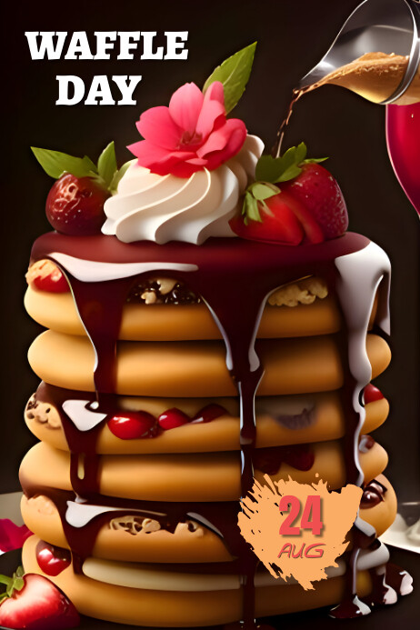 Copy of Illustrative Black Background Maximalist Waff | PosterMyWall