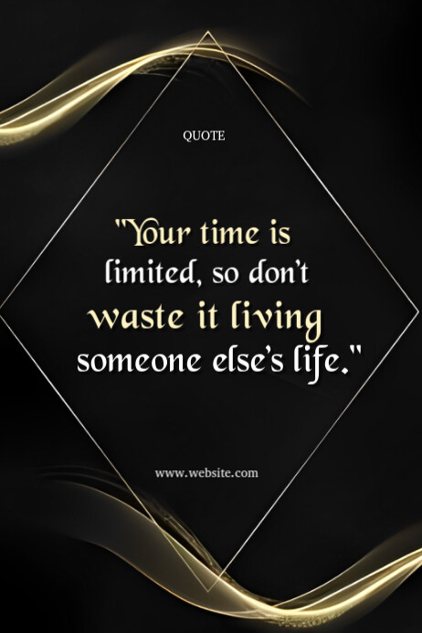 Copy of Illustrative Black Background Typography Inspirational Quote ...