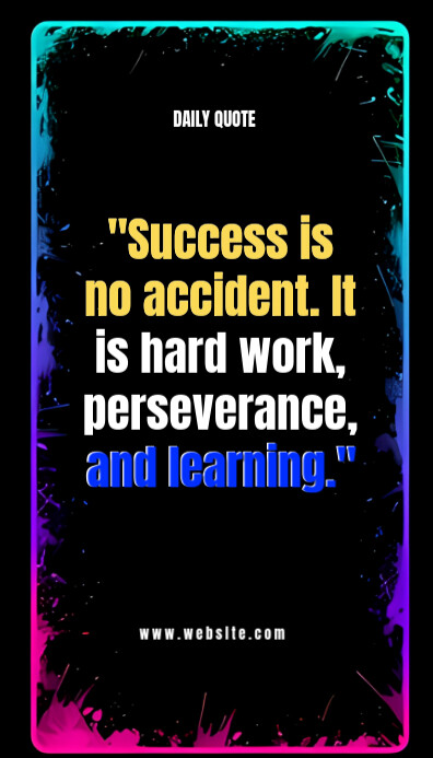 Copy of Illustrative Black Background Typography Inspirational Quote ...