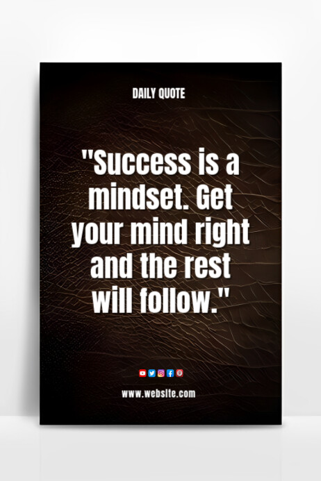 Illustrative Black Background Typography Inspirational Quote Poster ...