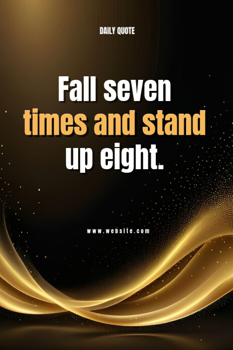 Illustrative Black Background Typography Inspirational Quote Poster ...