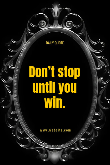 Copy of Illustrative Black Background Typography Inspirational Quote ...