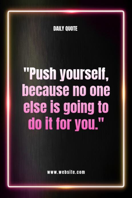 Copy of Illustrative Black Background Typography Inspirational Quote ...