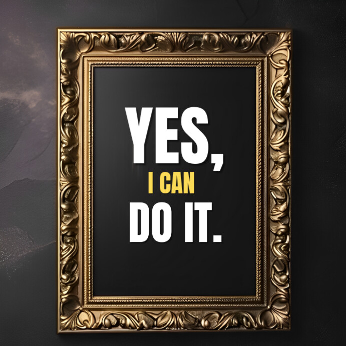 Copy of Illustrative Black Background Typography Inspirational Quote ...