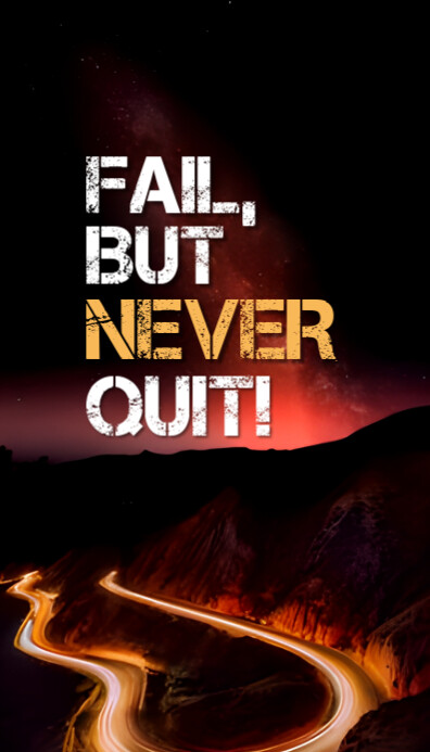 Copy of Illustrative Black Background Typography Inspirational Quote ...