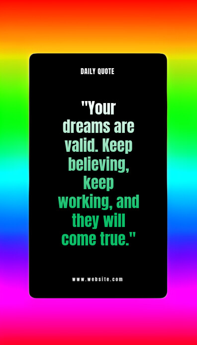 Copy of Illustrative Black Background Typography Inspirational Quote ...