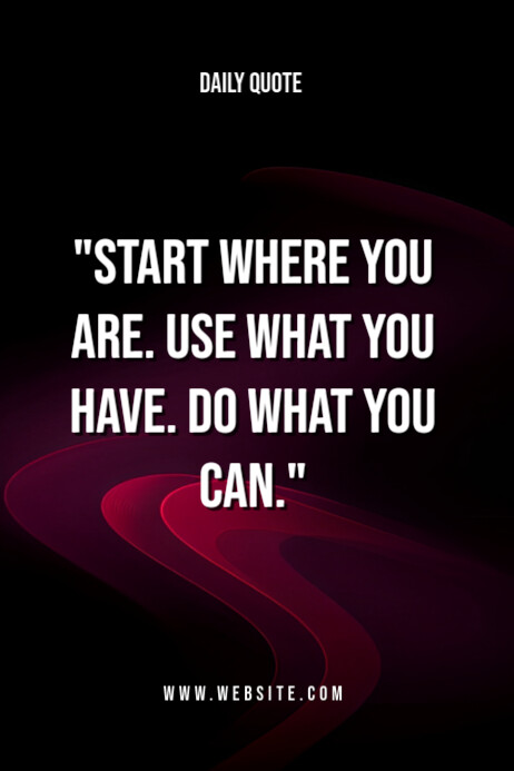 Copy of Illustrative Black Background Typography Inspirational Quote ...