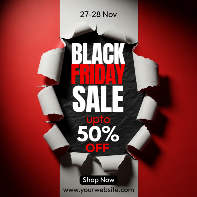 Illustrative Black Friday Sale Instagram Post Template | PosterMyWall
