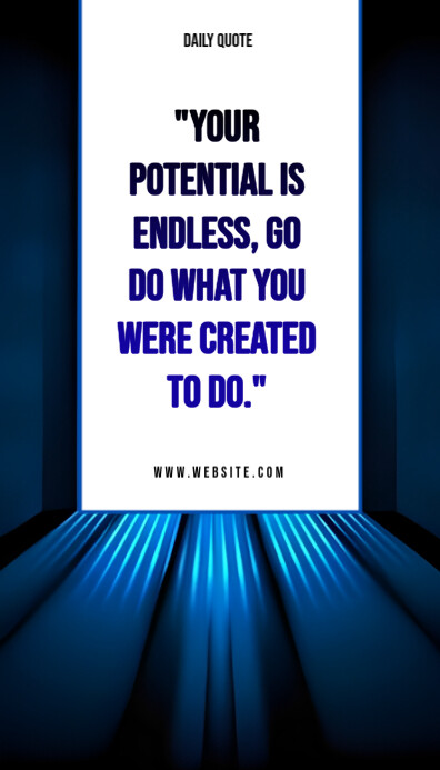 Copy of Illustrative Blue And White Background Typography Motivational ...