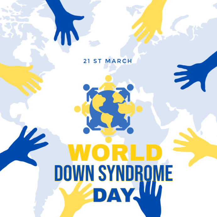 Copy of Illustrative Blue and Yellow World Down Syndrome Day Instagram ...