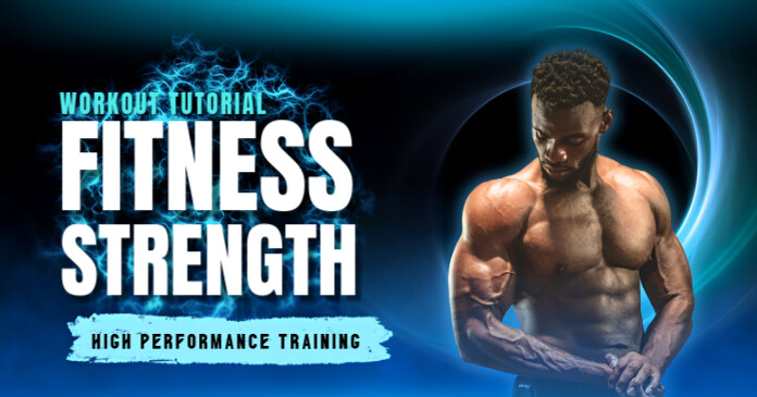 Illustrative Blue Background Grunge Workout Tutorial Facebook Shared ...