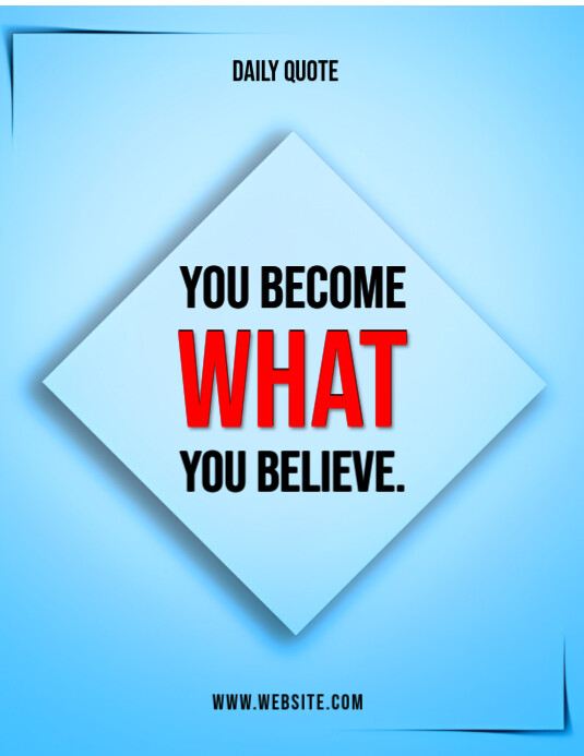 Copy of Illustrative Blue Background Typography Inspirational Quote ...