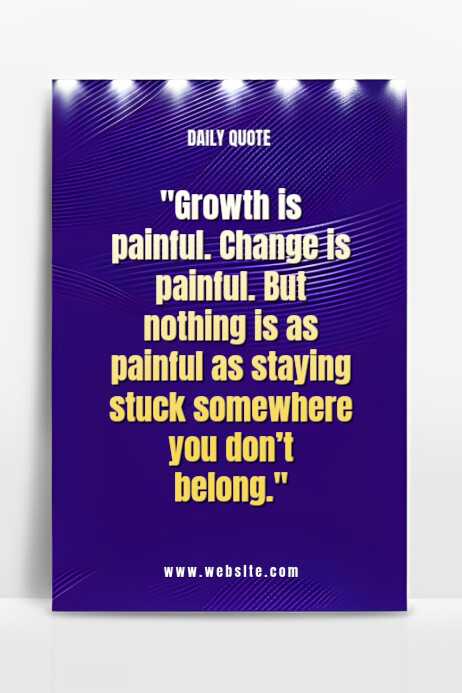 Illustrative Blue Background Typography Inspirational Quote Poster ...