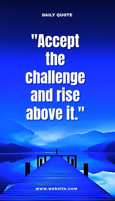 Illustrative Blue Background Typography Inspirational Quote Business ...