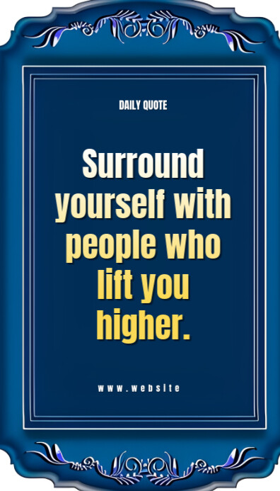 Copy of Illustrative Blue Background Typography Inspirational Quote ...