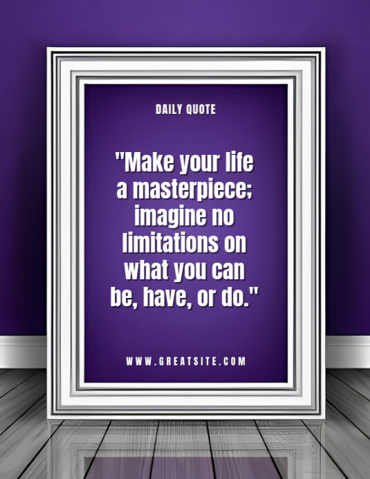 Copy of Illustrative Blue Background Typography Inspirational Quote ...