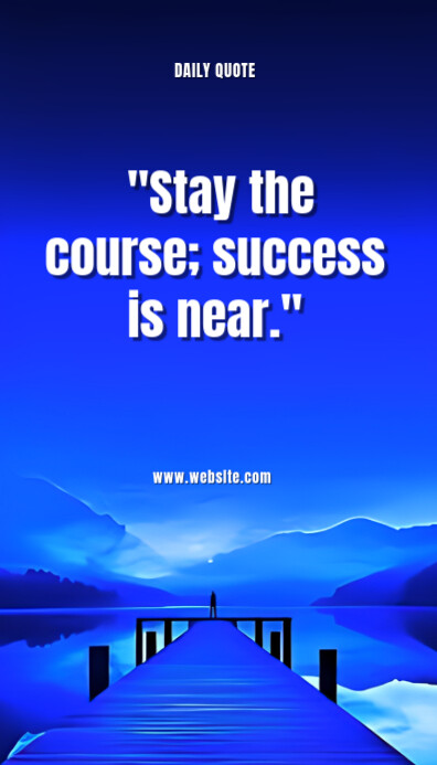 Illustrative Blue Background Typography Inspirational Quote Business ...