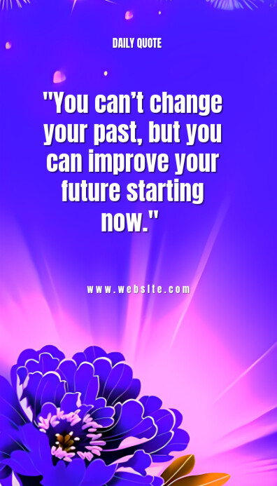 Copy of Illustrative Blue Background Typography Inspirational Quote ...