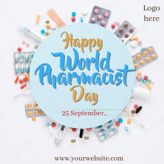 Illustrative Blue World Pharmacist Day Instagram Post Template ...