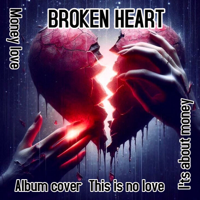 Copy of Illustrative Broken Heart Instagram Post | PosterMyWall