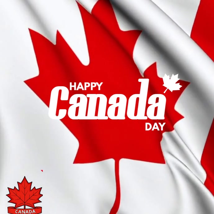 Illustrative Canada Day Video Instagram Post Template | PosterMyWall