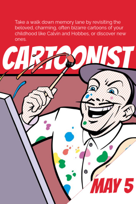Copy of Illustrative Cartoonist Day Poster | PosterMyWall