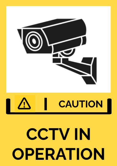 Illustrative Cctv In Operation Sign A3 Template | PosterMyWall
