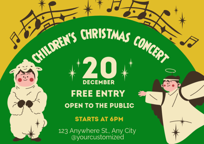 Illustrative Children Christmas Event A3 Template | PosterMyWall