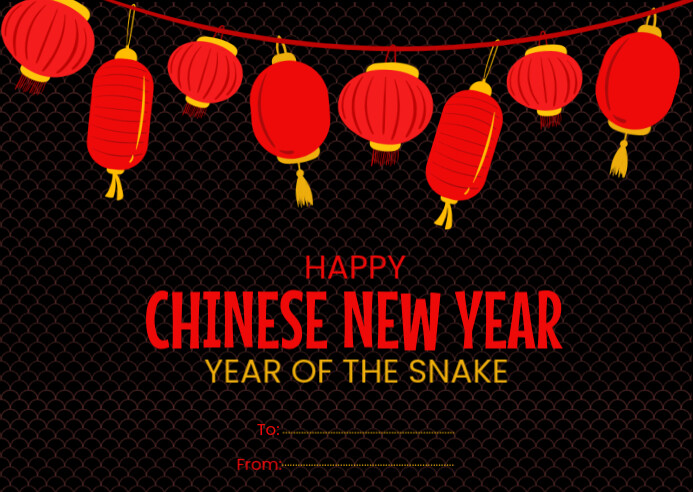 Copy of Illustrative Chinese New Year Postcard | PosterMyWall