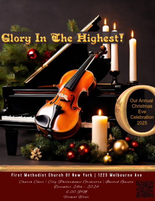 Illustrative Christmas, Concert, Program, Invitation, Event, Poster ...