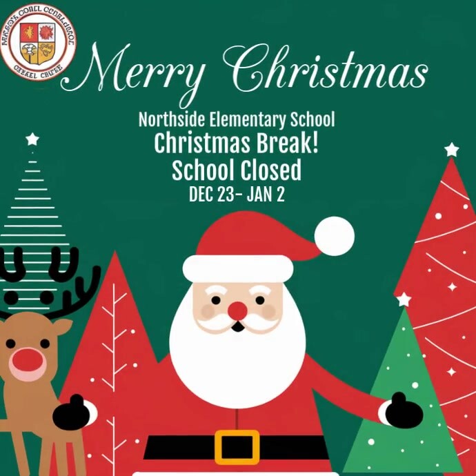 Copy of Illustrative Christmas Break Flyer, School Flyer, Xmas, Merry ...