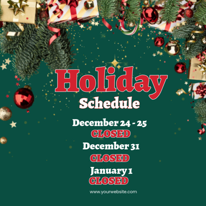 Copy of Illustrative Christmas Closure Dates Instagram Post | PosterMyWall