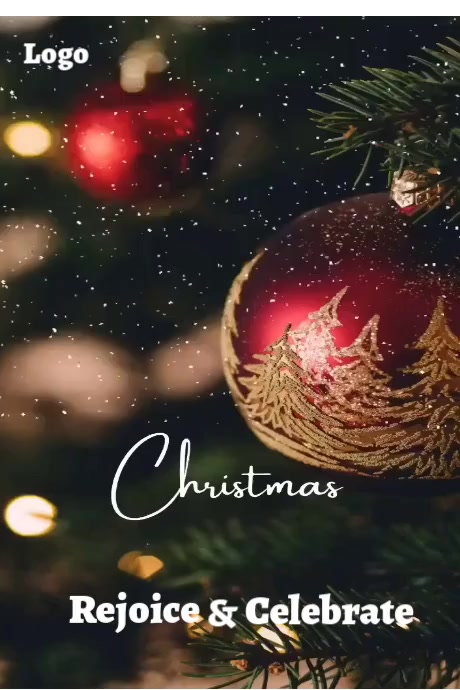 Illustrative Christmas Is Coming Video Template Poster | PosterMyWall