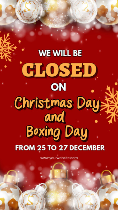 Copy of Illustrative Closed On Christmas Holidays Instagram Story ...