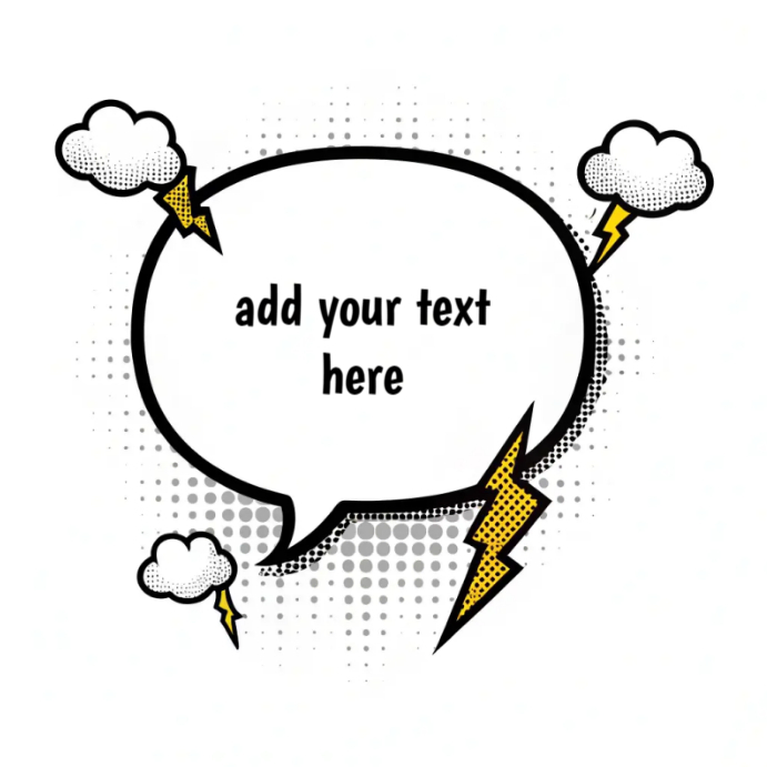 Illustrative Comic Burst Text Frame Instagram Post Template | PosterMyWall