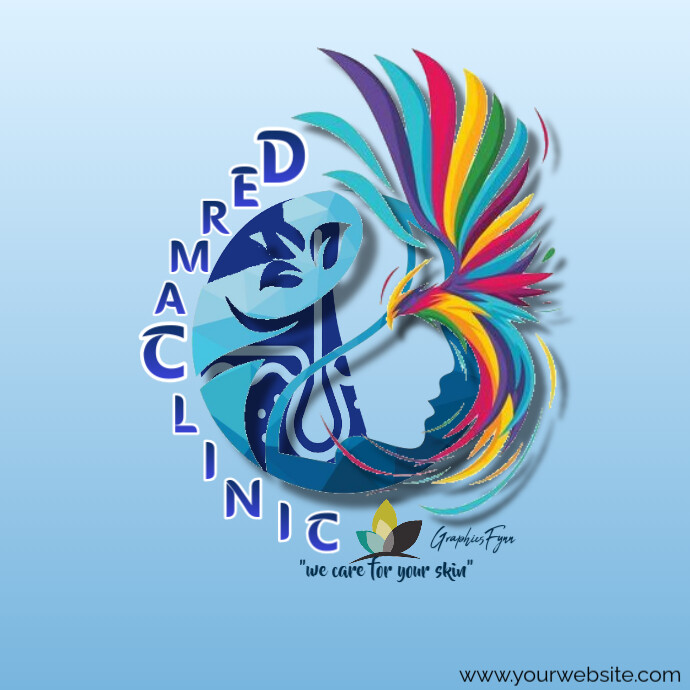 Illustrative Dermatology Clinic Logo Templat | PosterMyWall