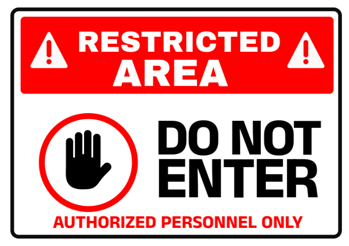 Illustrative Do Not Enter Caution Sign A4 Template | PosterMyWall