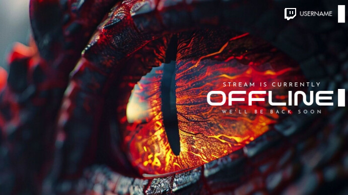 Plantilla de Illustrative Dragon Eye Twitch Overlay | PosterMyWall