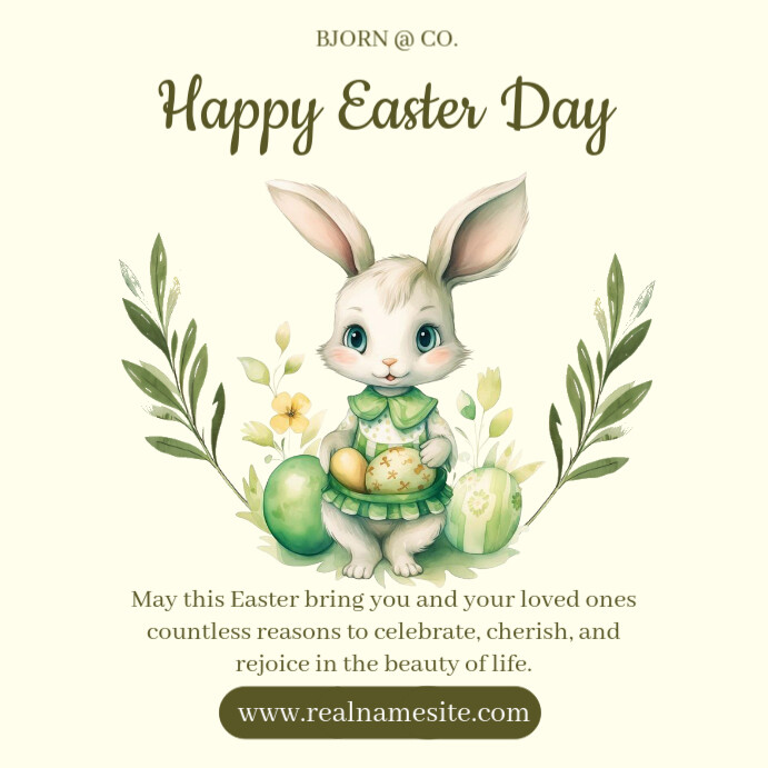 Copy of Illustrative Easter Day Instagram Post | PosterMyWall