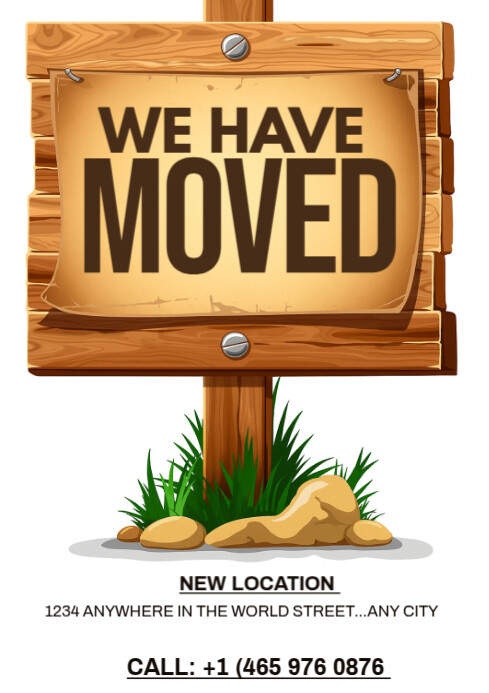 Illustrative Editable Business Relocation & Moving Announcement A4 ...