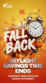 Typographic Fall Back Instagram Post Template | PosterMyWall