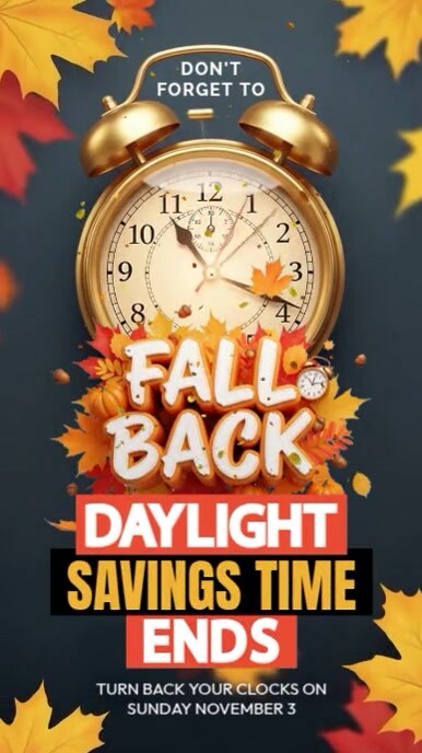 Copy of Illustrative Fall Back Instagram Story | PosterMyWall