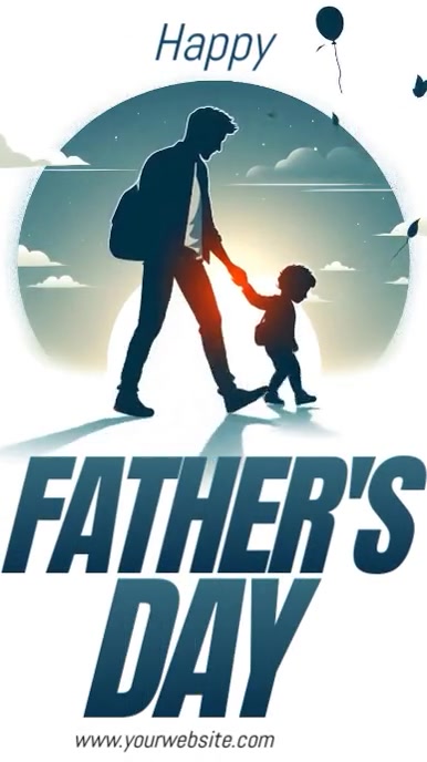 Illustrative Father's Day Instagram Reel Template | PosterMyWall