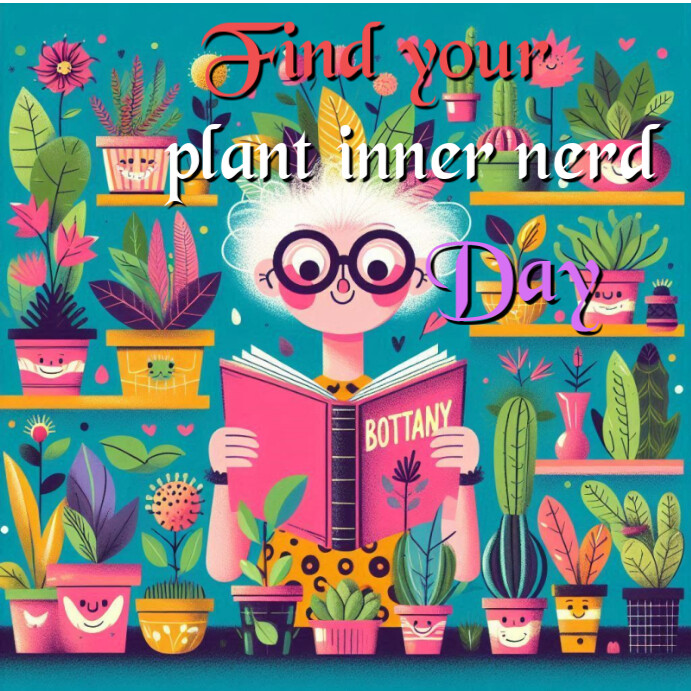 Illustrative Find Your Plant Inner Nerd Day Instagram Post Template ...