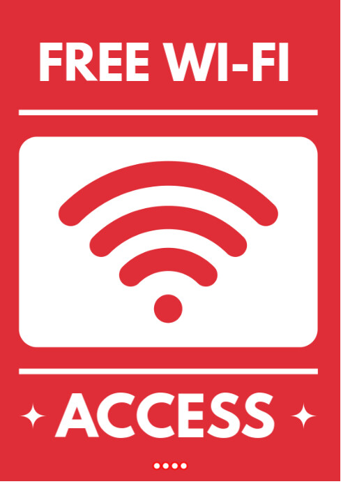 Copy of Illustrative Free Wifi A4 | PosterMyWall