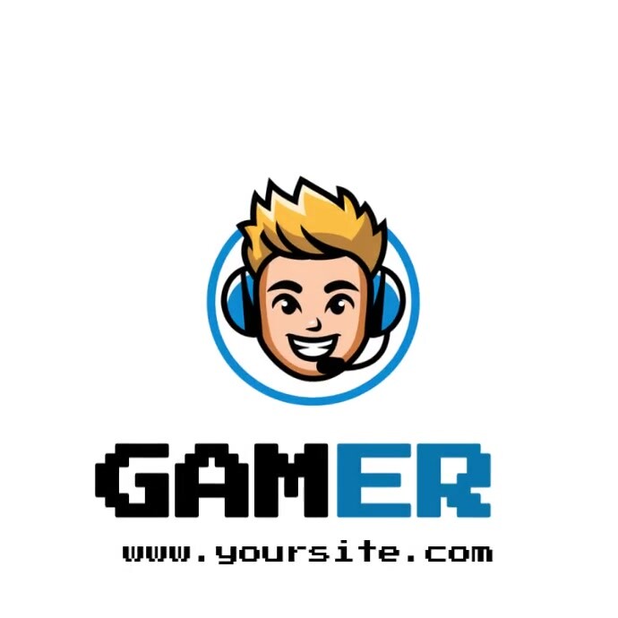 Illustrative Gamer Logo, Gamer, Twitch Stream,blue Logo Logo Template ...