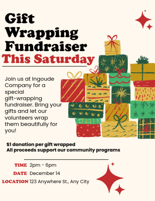 Copy of Illustrative Gift Wrapping Christmas Flyer Flyer (us Letter ...