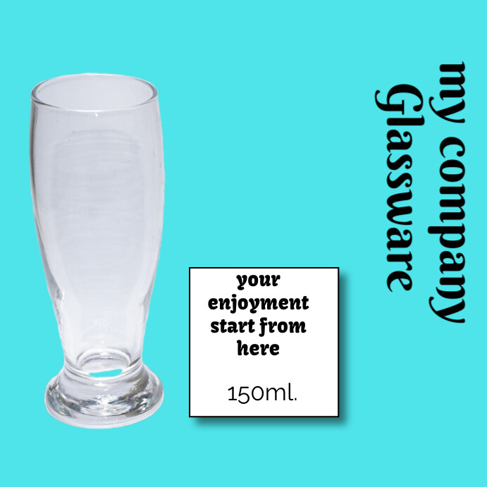 Illustrative Glass Cup Instagram Post Templat | PosterMyWall