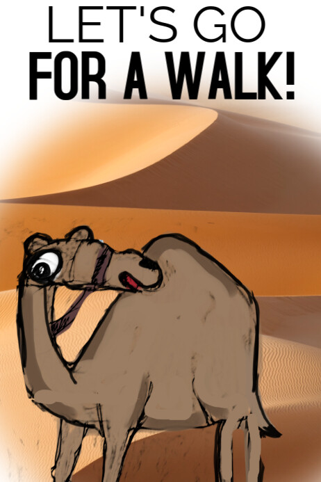 Illustrative Go For A Walk Poster Template | PosterMyWall